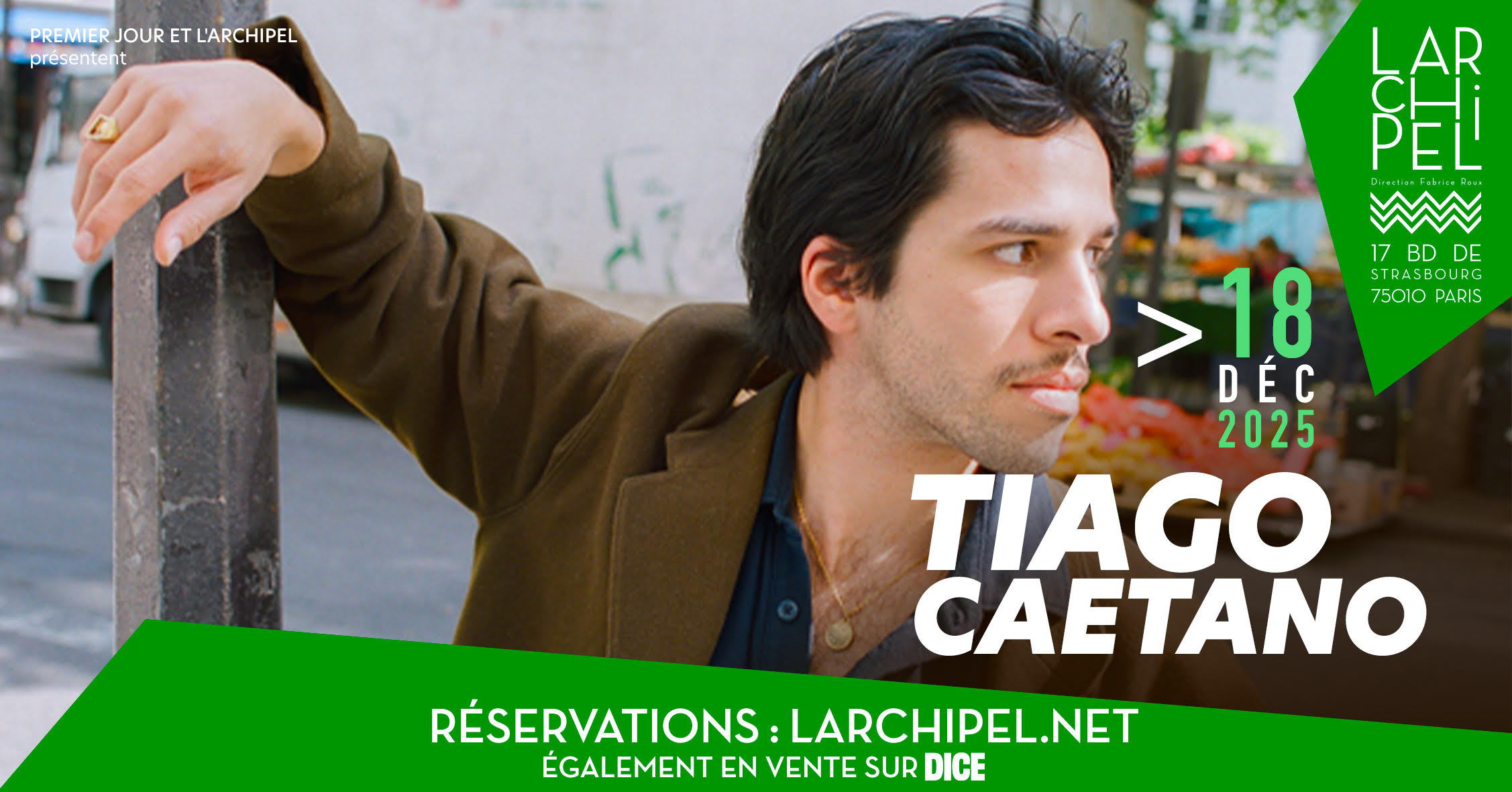 Tiago Caetano, chaleur brésilienne à L’Archipel - Réseau MAP